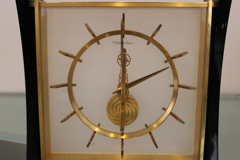 Jaeger Lecoultre Table Clock in Brass, circa 1960 For Sale at 1stDibs