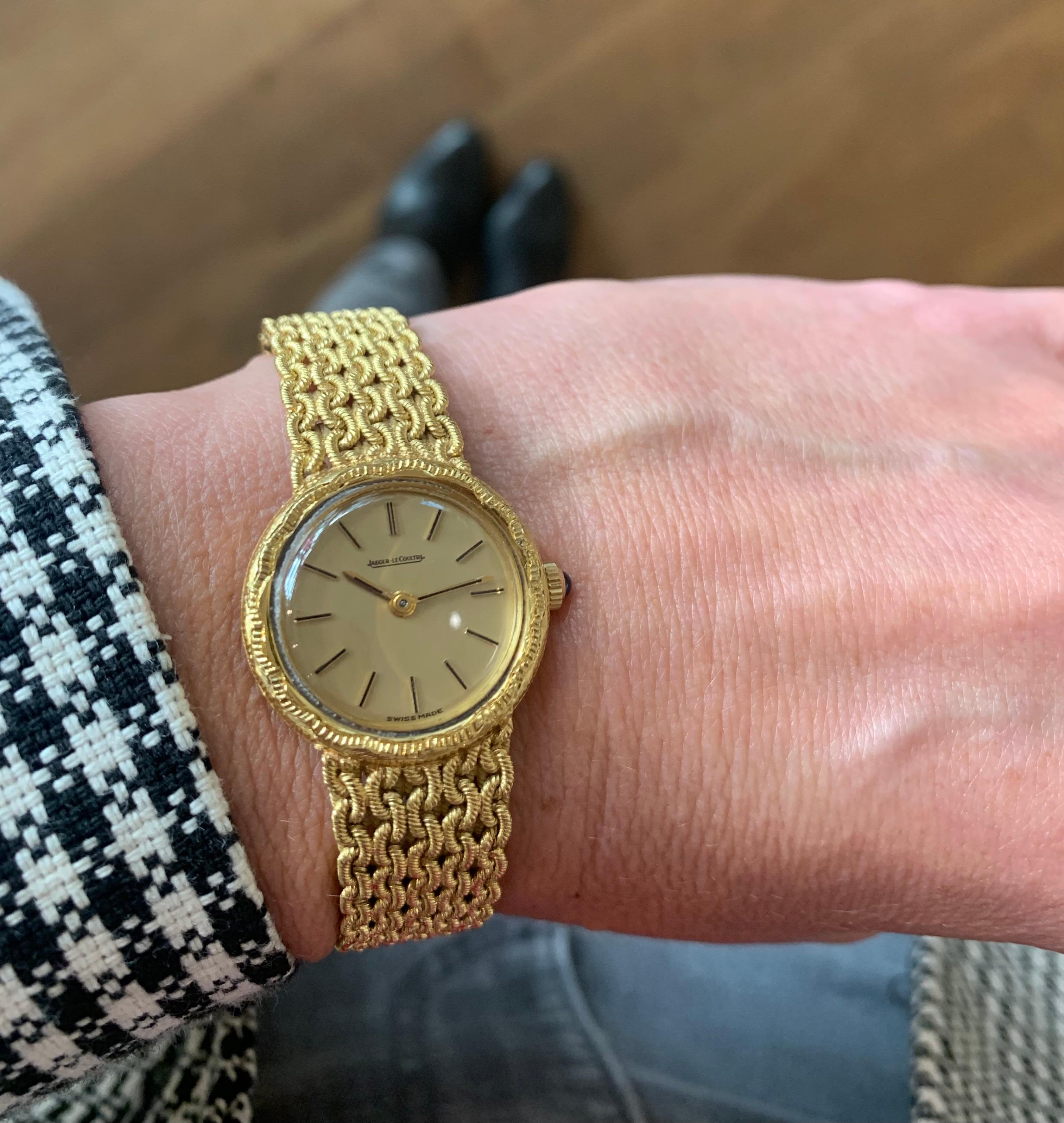 Jaeger-LeCoultre Vintage 18 Carat Yellow Gold Lady Watch For Sale at ...