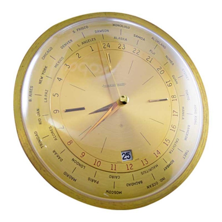 Jaeger LeCoultre World Time 8 Day Lacquered Bronze Midcentury Desk ...