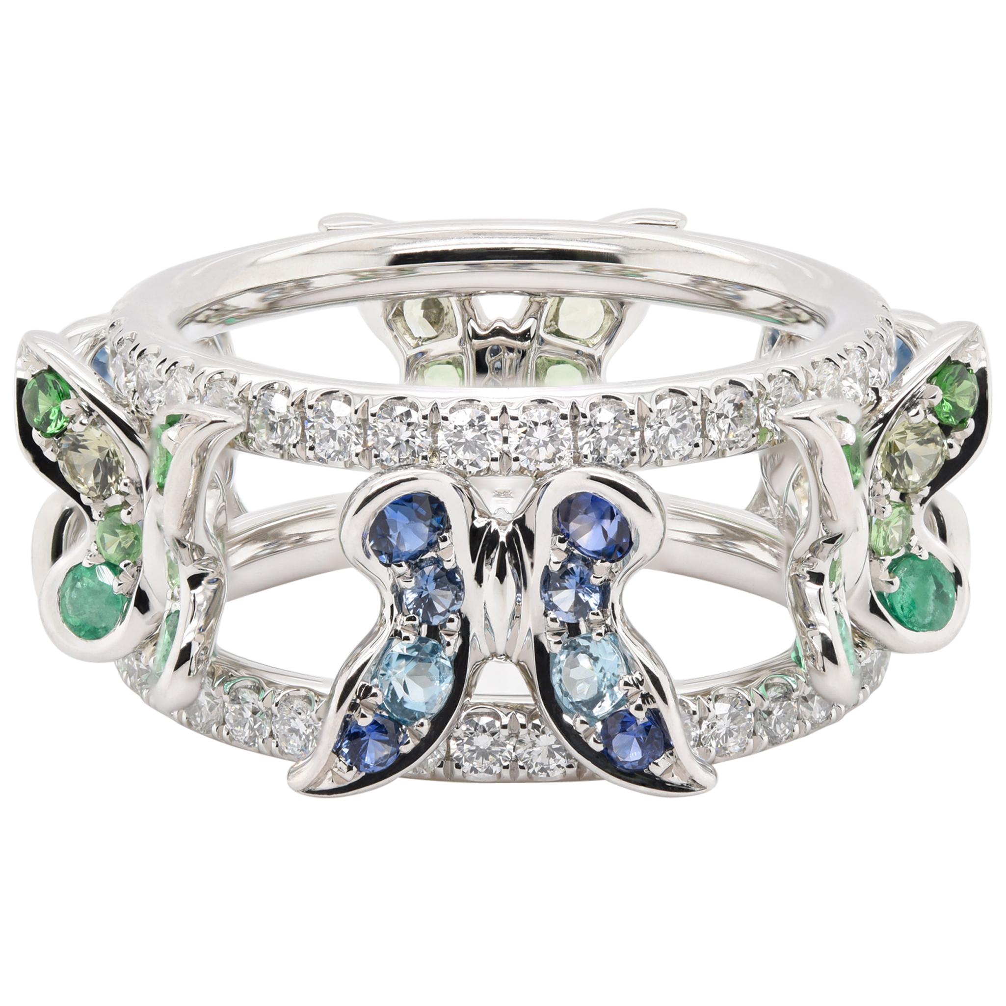 Jade Jagger NeverEnding Emerald Enamel Ring at 1stDibs