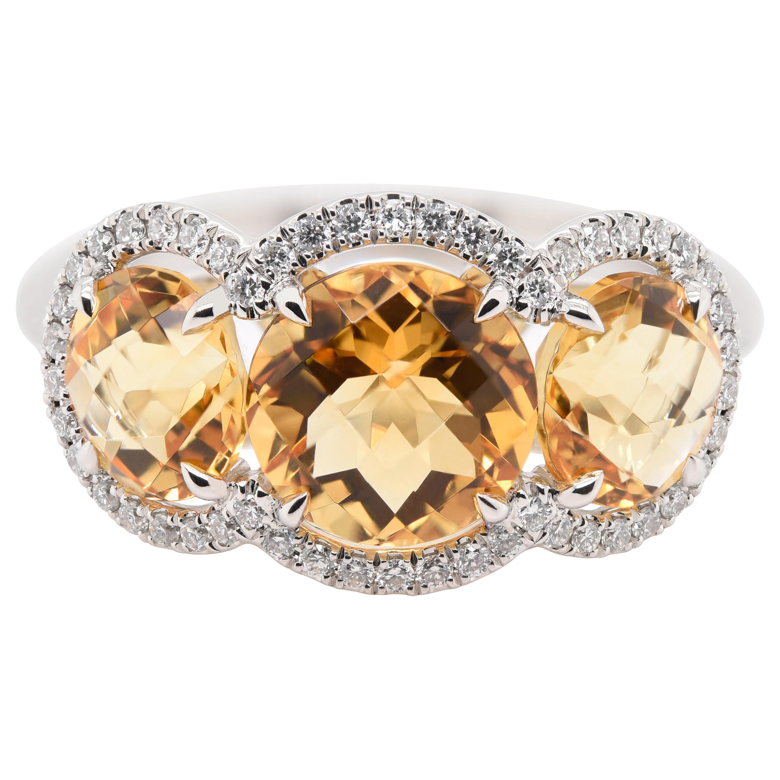JAG New York Yellow Diamond Leaf Ring in 18K Yellow Gold For Sale at ...
