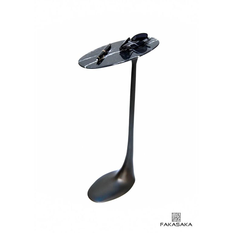 Jagger Drink Table with Nero Marquina Marble Top by Fakasaka Design For ...