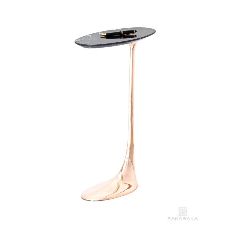 Jagger Drink Table with Nero Marquina Marble Top by Fakasaka Design For ...