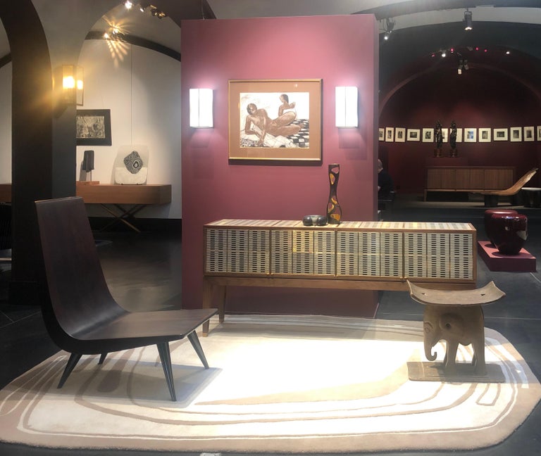 Lounge chair, JAH, by Reda Amalou, 2019, Walnut and Steel legs For Sale ...
