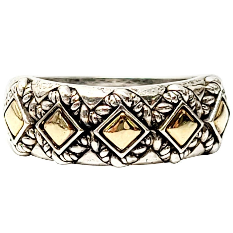 JAI by John Hardy Sterling Silver 14 Karat Yellow Gold Band at 1stDibs
