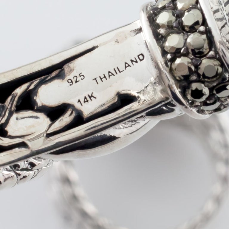 Jai John Hardy Croco Collection Sterling Silver and 18k Gold Cuff and ...