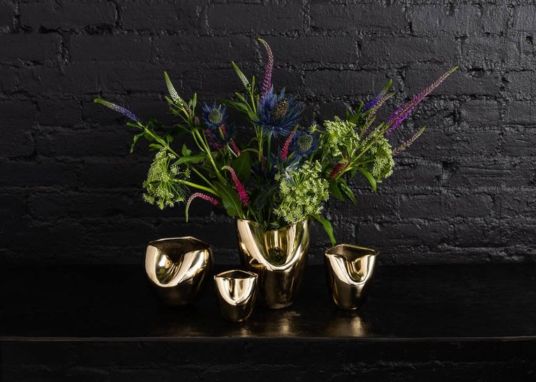 Jaimal Odedra "Hearts," Set of Four Contemporary Urns, Bronze, Morocco ...