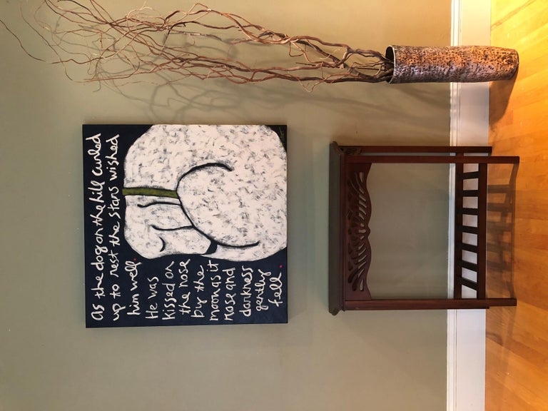 Jaime Ellsworth - Dog on the Hill, Original Painting For Sale at 1stDibs