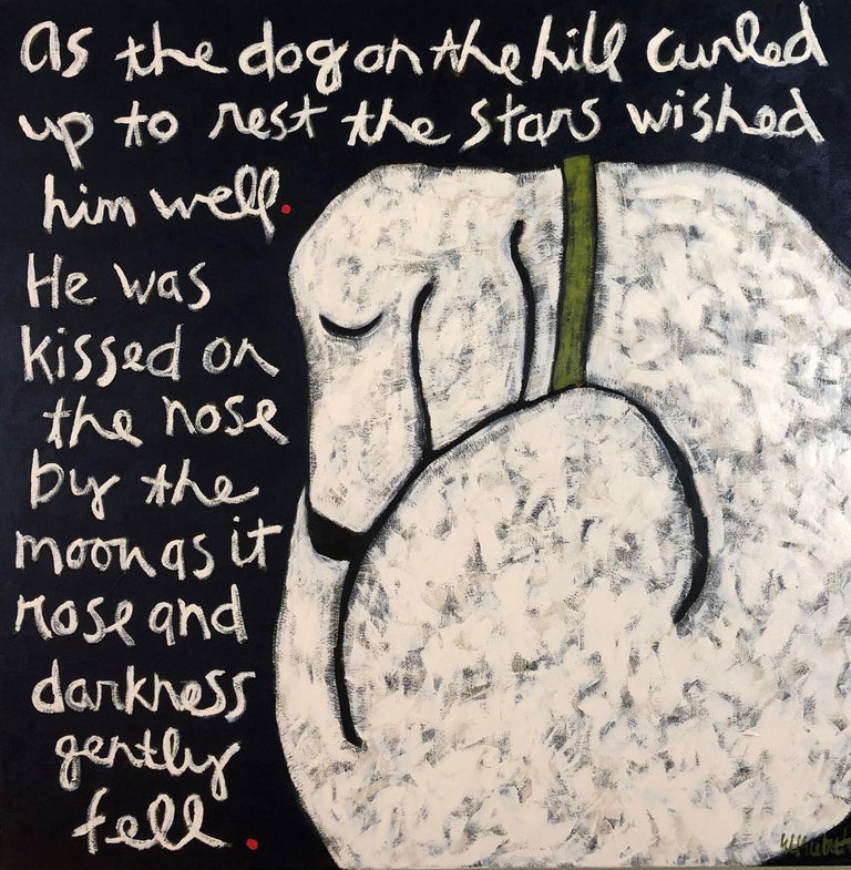 Jaime Ellsworth - Dog on the Hill, Original Painting For Sale at 1stDibs