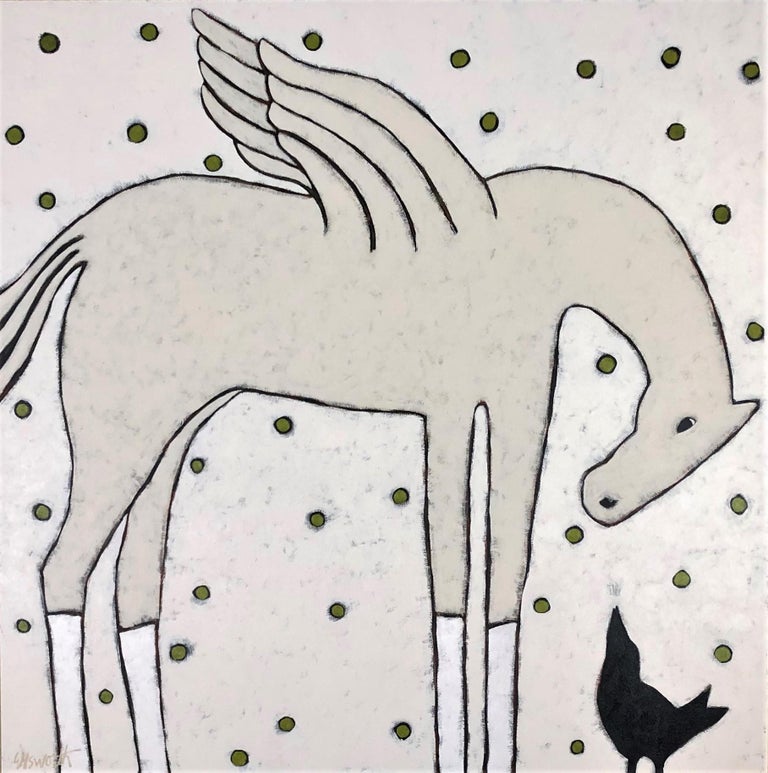 Jaime Ellsworth - Winged, Original Painting For Sale at 1stDibs