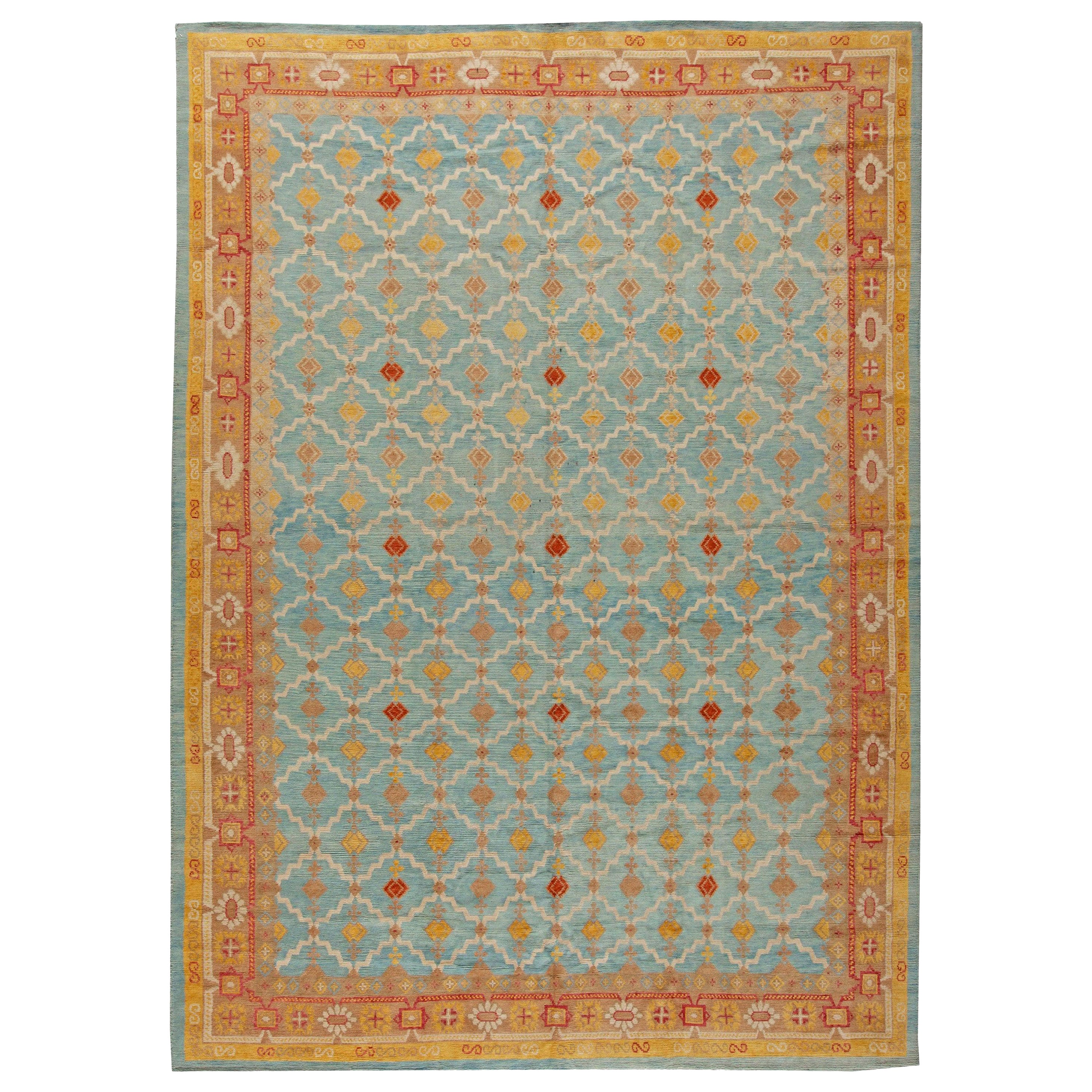 Modern Abstract Beige, Black Hand Knotted Wool Rug by Doris Leslie Blau ...