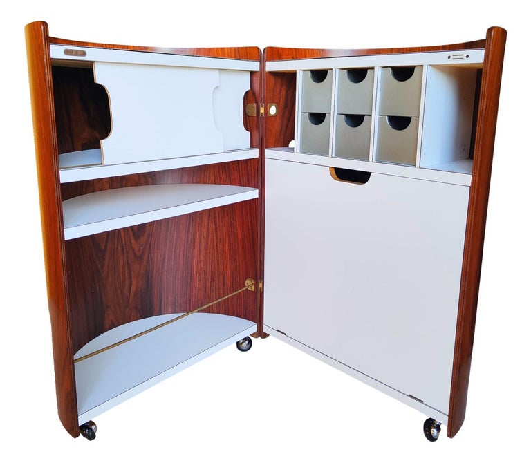 Jamaica Portable Bar Design Eugenio Gerli for Tecno 1965 Style Bar Cart ...