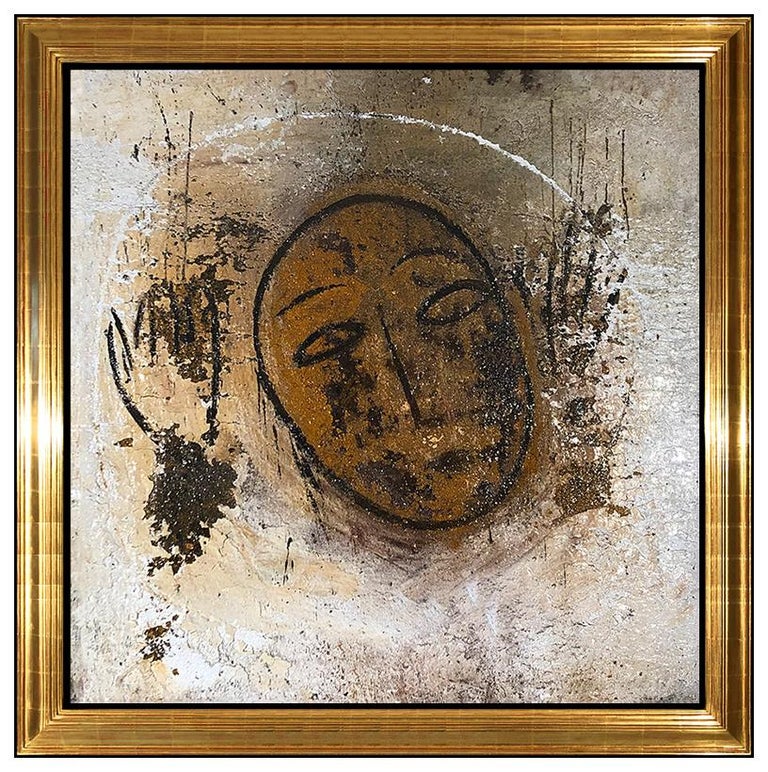 Jamali - JAMALI Large Original Fresco Tempera Painting Abstract ...