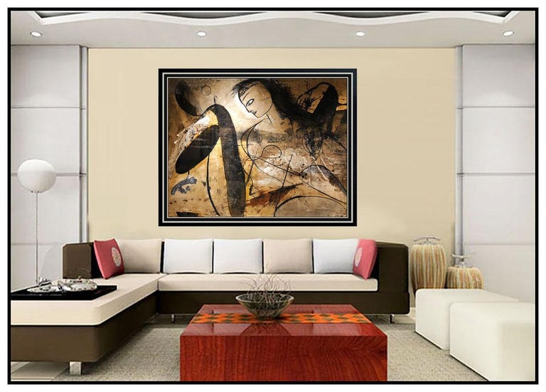 Jamali - Jamali Large Original Painting Pigmentation On Cork Signed ...
