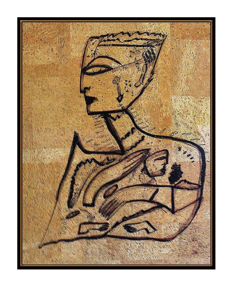 Jamali - JAMALI Original Pigmentation on Cork Painting Modern Cubism ...