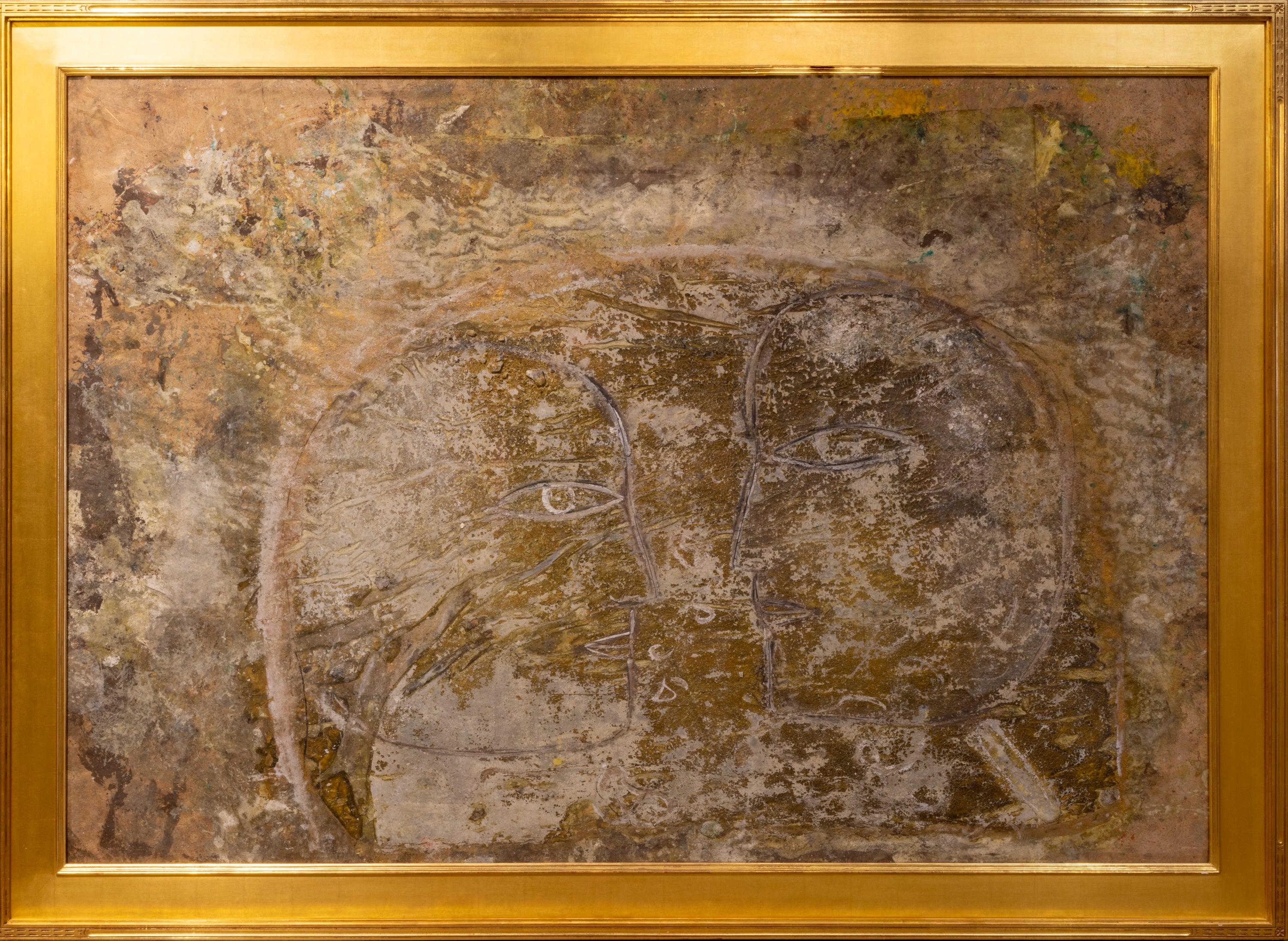 Jamali - Jamali Original Untitled Massive 78 Inch Mixed Media Fresco ...
