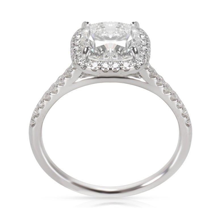 James Allen Cushion Cut Halo Diamond Ring in 14 Karat Gold J SI1 1.90 ...