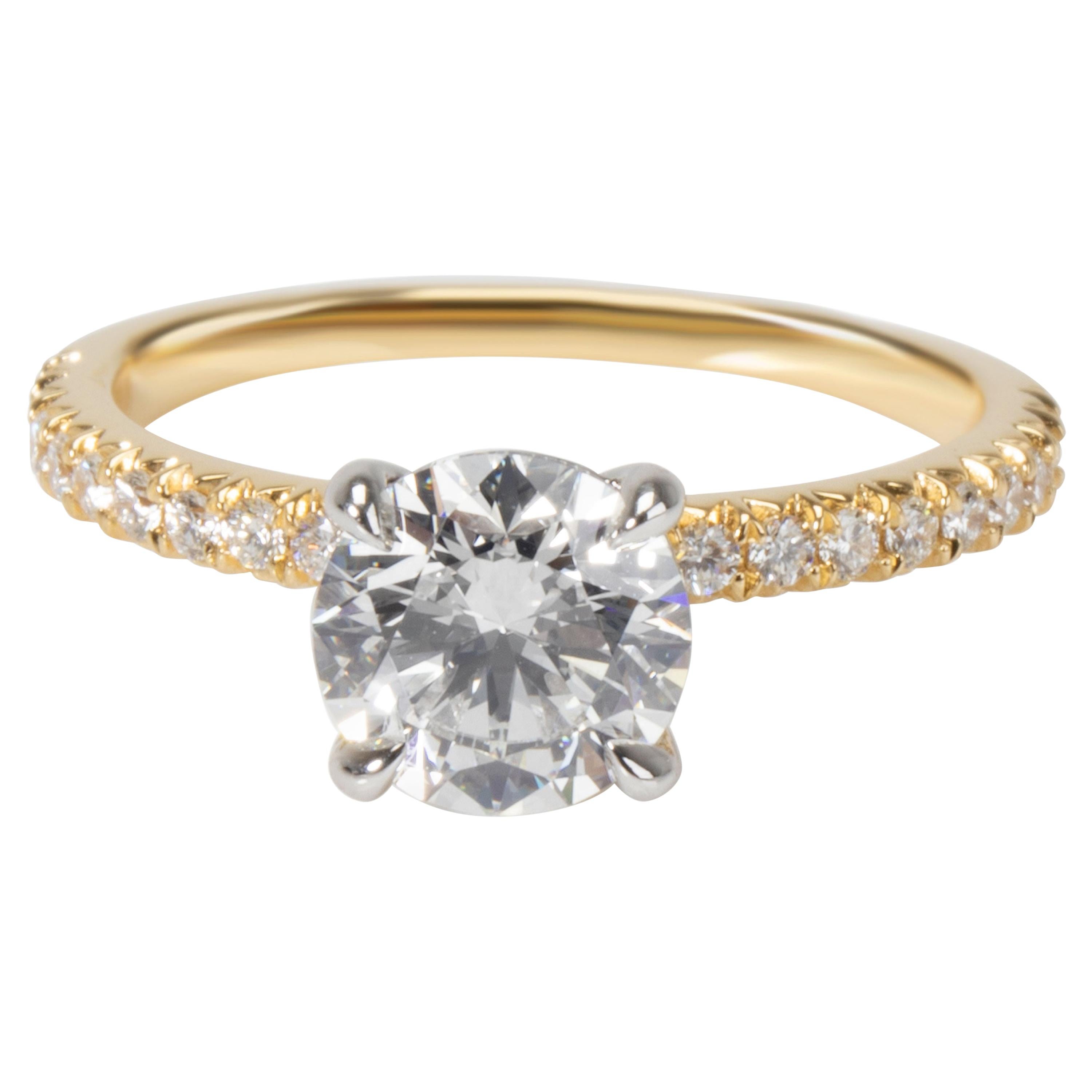 James Allen Diamond Ring in 18 Karat Yellow Gold GIA F VVS2 1.24 Carat ...