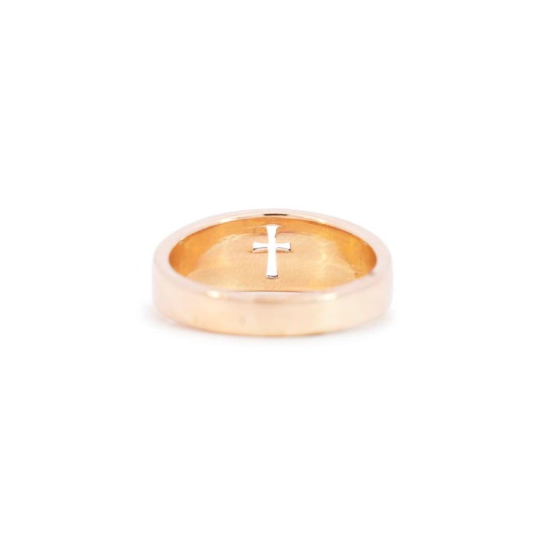 James Avery Men's Vintage 14k Yellow Gold Crosslet Ring For Sale at 1stDibs