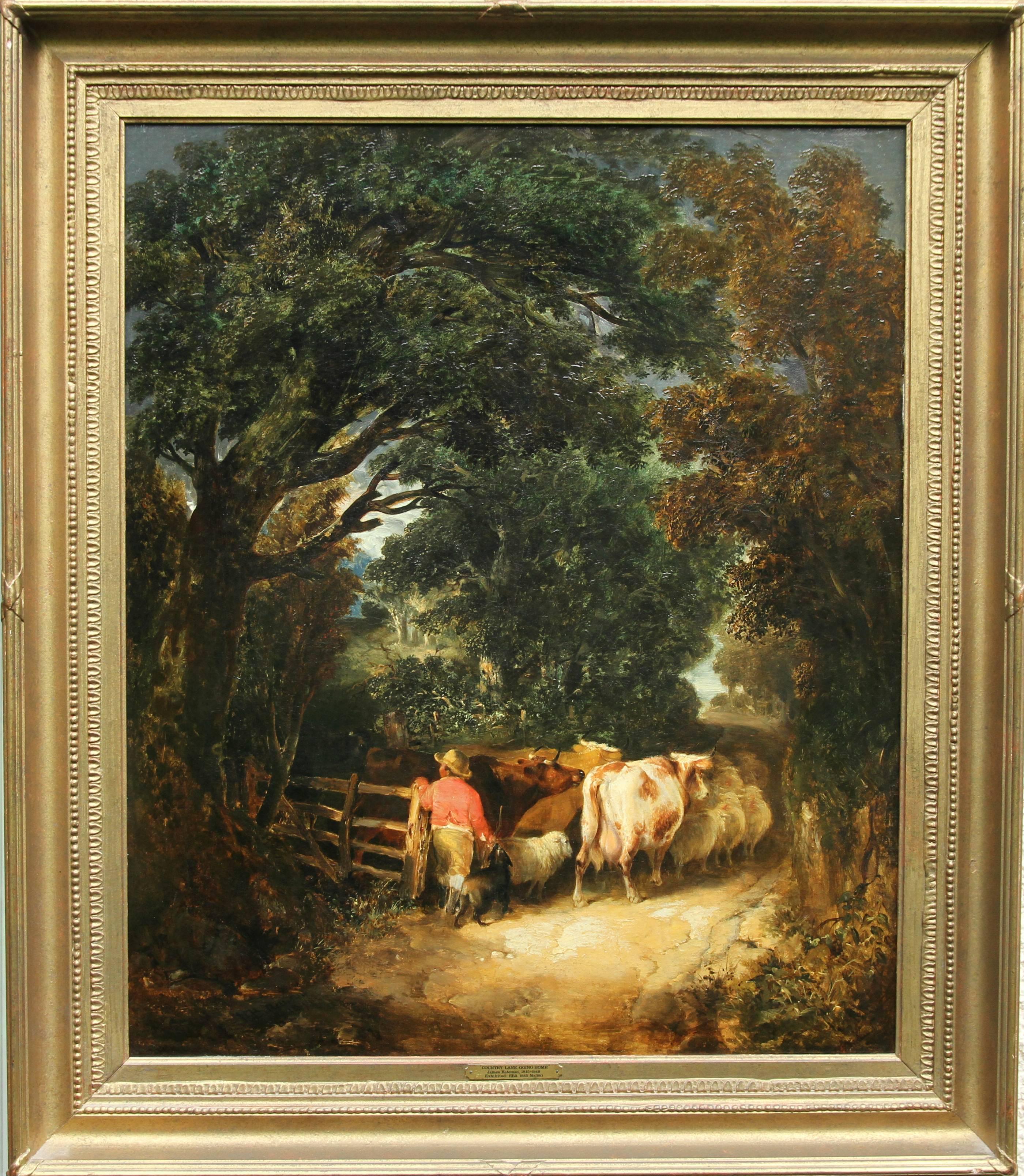 British artist - BRITISH HUNTING SCENE - LARGE SIGNED ENGLISH OIL ...