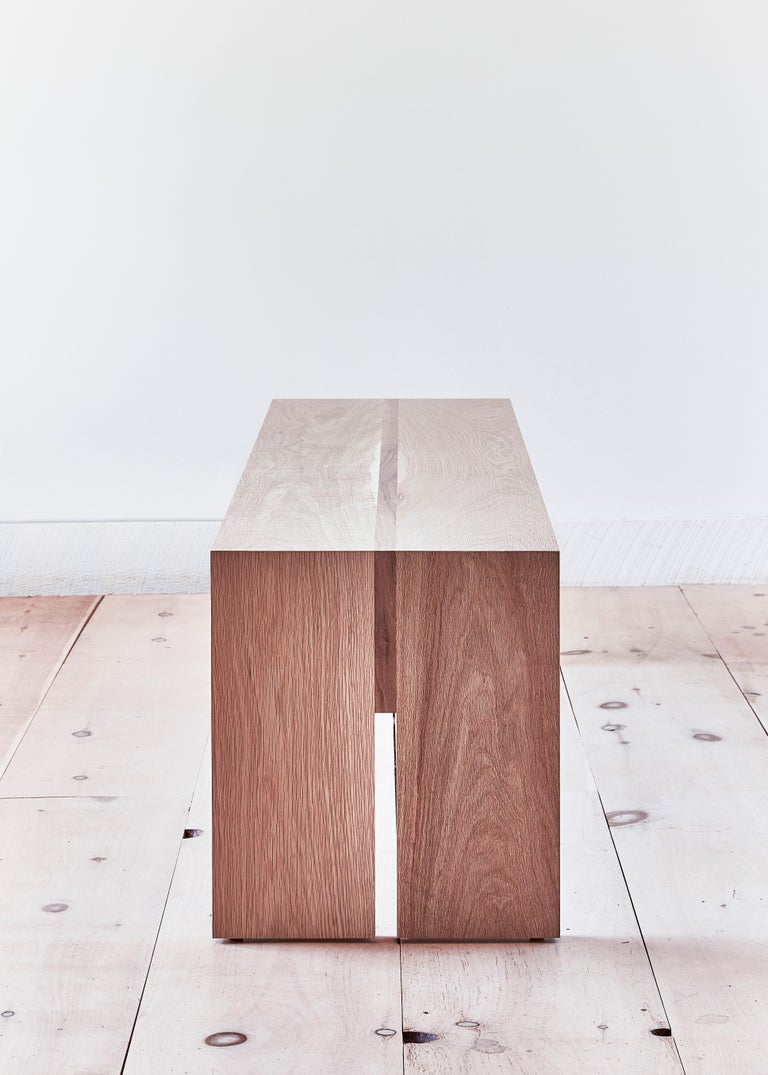 James Bench, Solid Oak and Walnut by Lynnea Jean For Sale at 1stDibs
