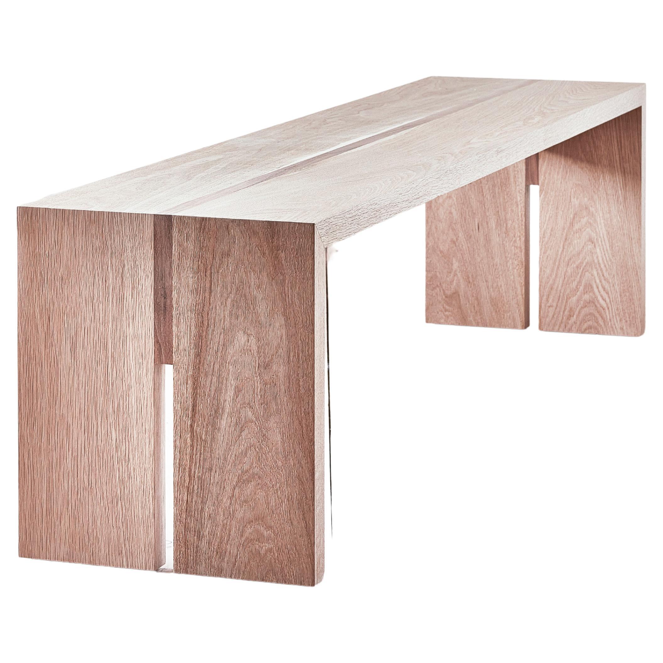 Katana Bench in Grey Fabric with Brown Burnished Brass by Paolo ...