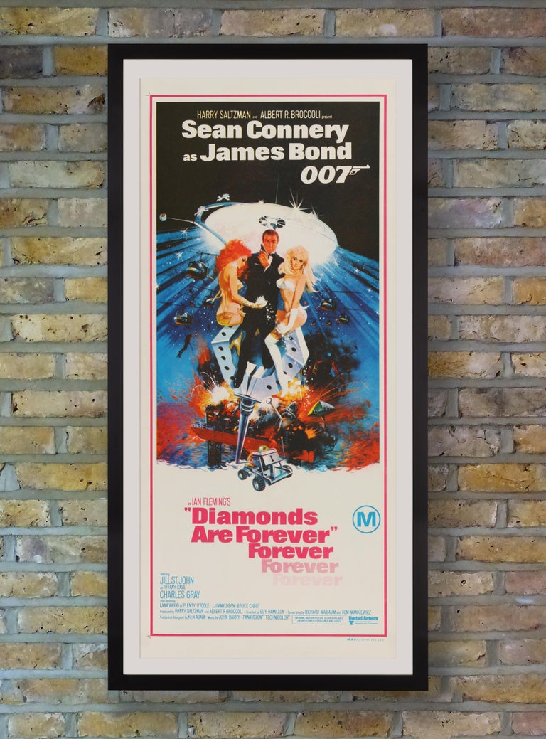 James Bond 'Diamonds Are Forever' Original Vintage Australian Movie ...