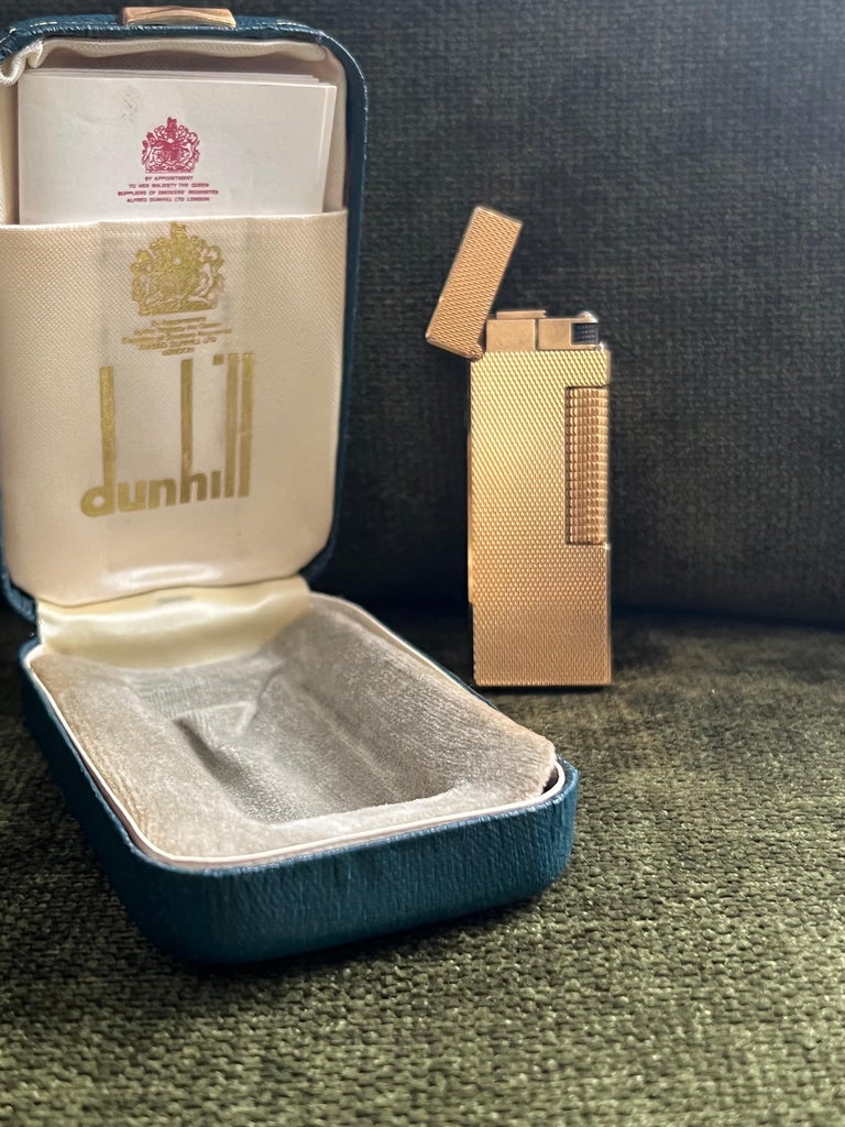 James Bond Iconic and Rare Vintage Dunhill Gold and Swiss Made Lighter ...