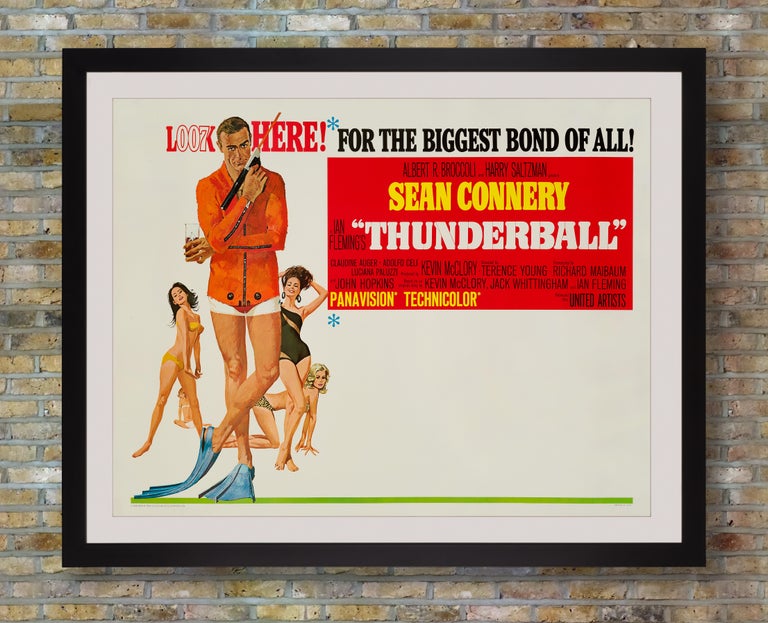 James Bond 'Thunderball' Original US Subway Movie Poster, 1965 at 1stDibs
