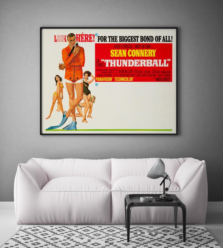 James Bond 'Thunderball' Original US Subway Movie Poster, 1965 at 1stDibs