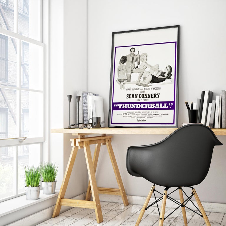 James Bond 'Thunderball' Original Vintage Movie Poster, British, 1973 ...