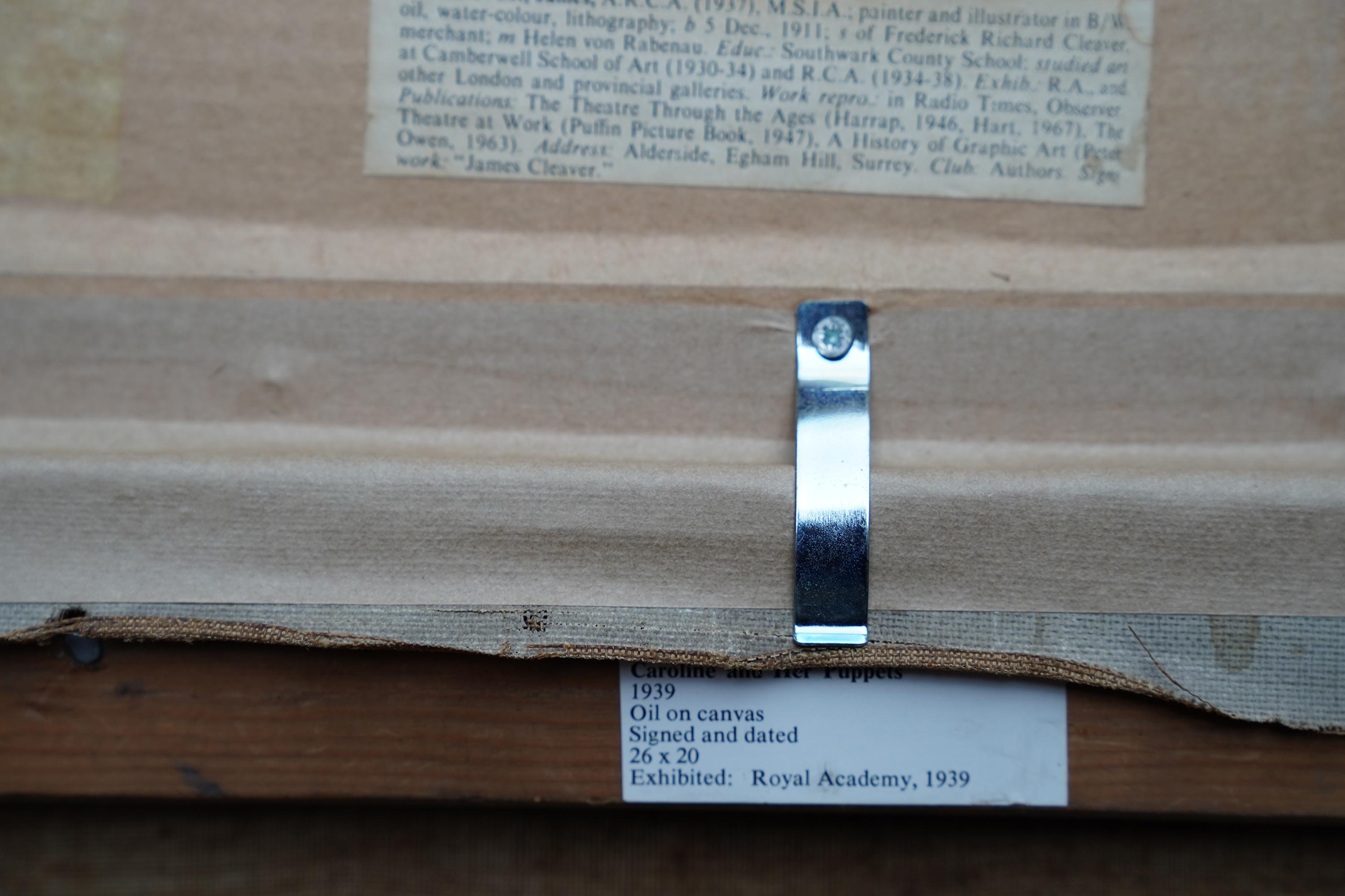 James Cleaver - Portrait of Caroline and her Puppets - British 1930s ...