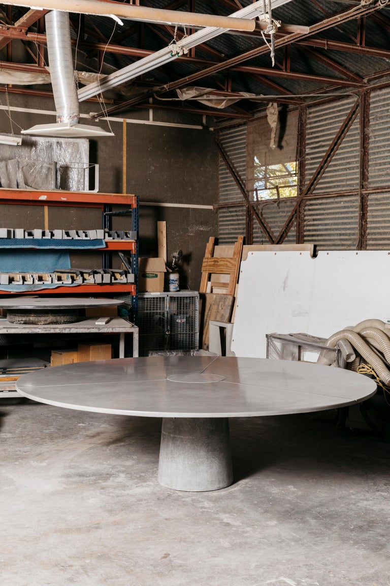 James de Wulf Concrete 3-Piece Locking Round Table, 120" For Sale at ...