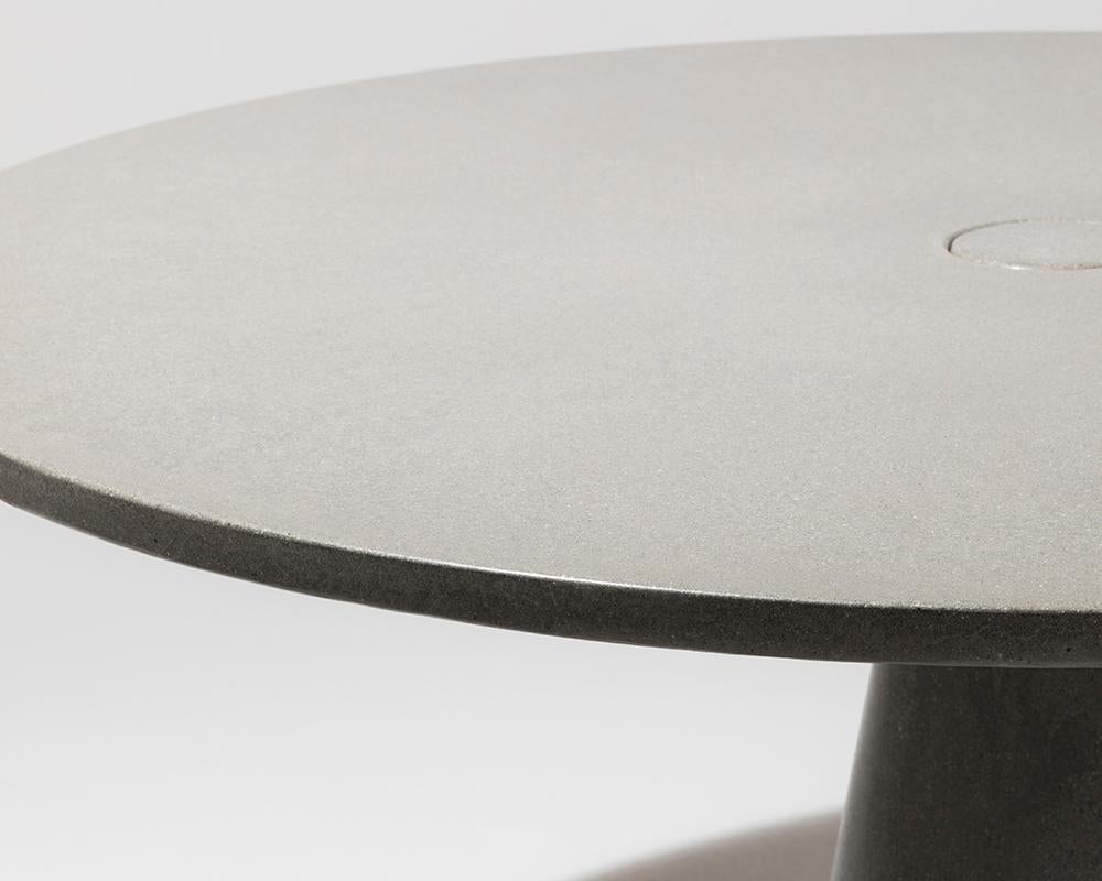 James de Wulf Concrete Locking Round Dining Table, 82" For Sale at 1stDibs