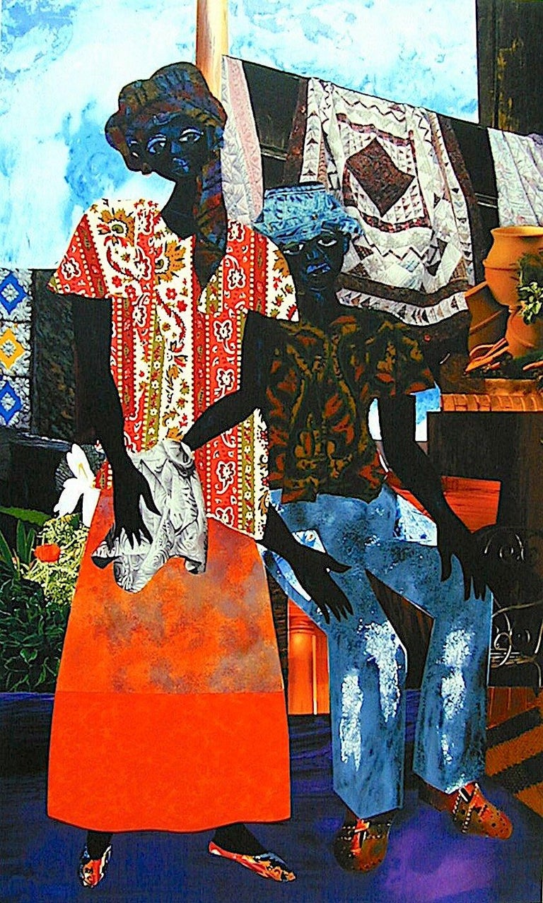 James Demark - BACKYARD Signed Lithograph, Black Couple, African ...