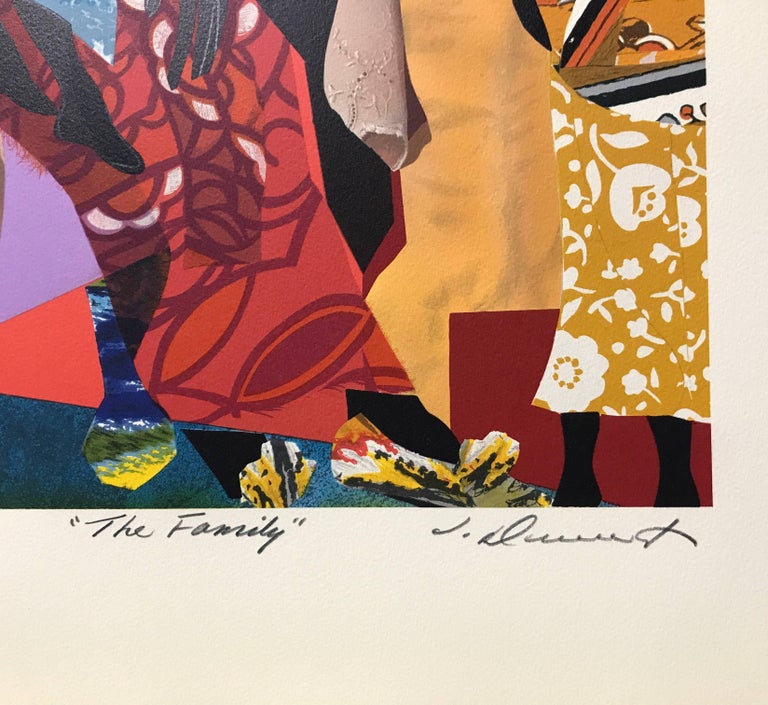 James Denmark - THE FAMILY, Signed Lithograph, Multicolor Collage ...
