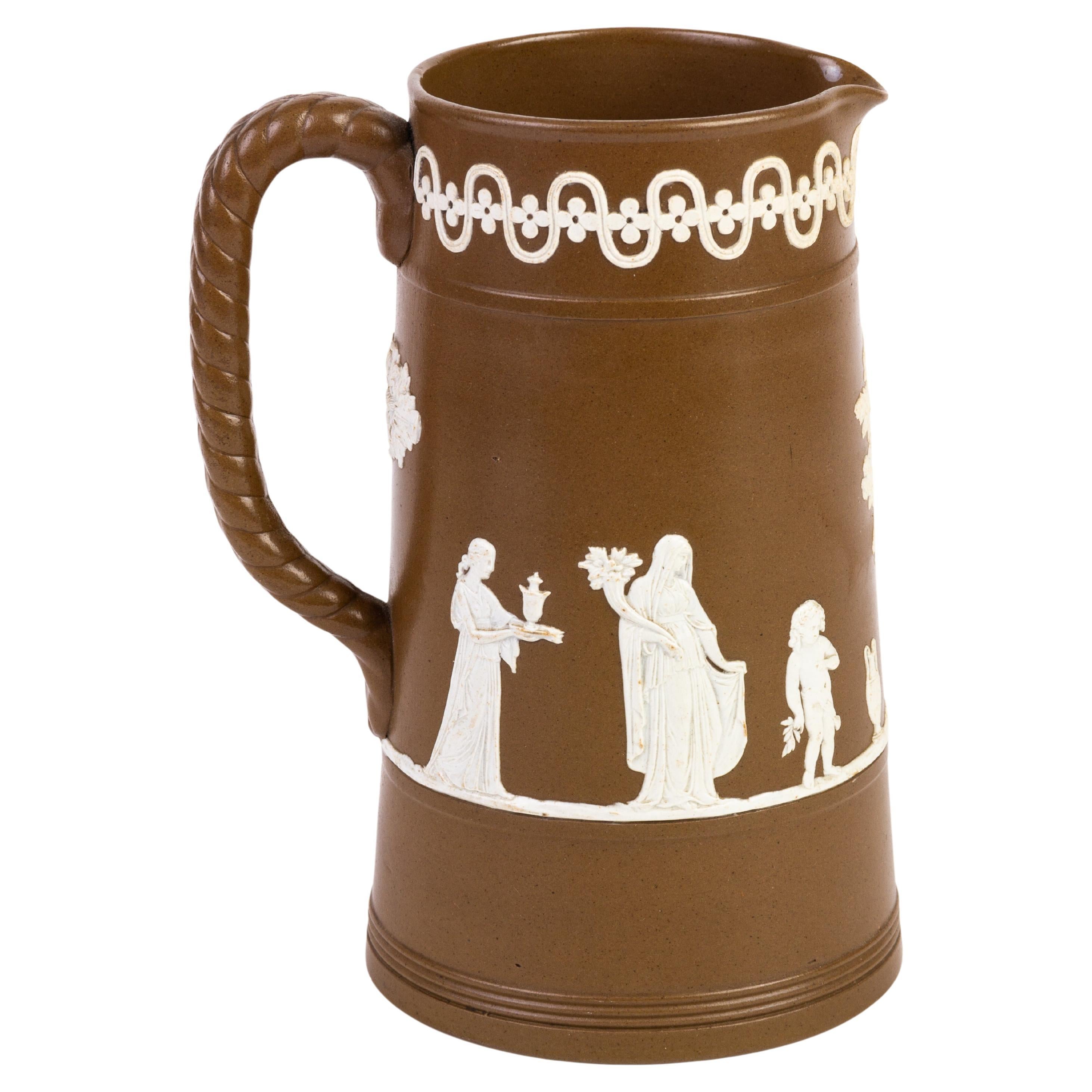 James Dudson Brown Jasper Pottery Neoclassical Jug For Sale at 1stDibs
