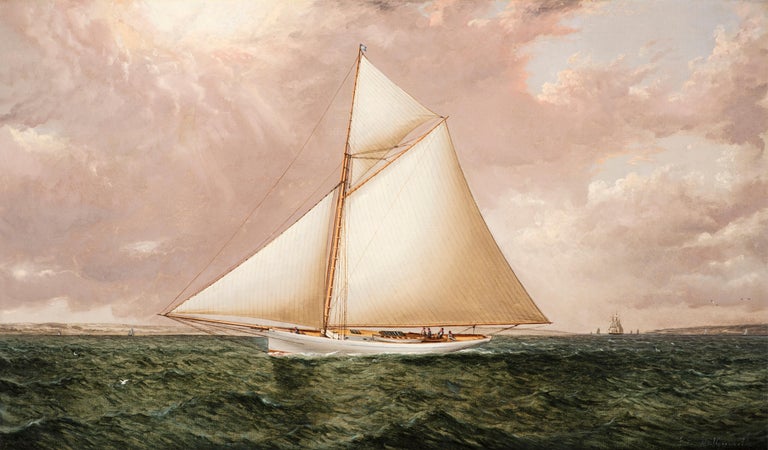 James Edward Buttersworth - A Gaff-Rigged Racing Cutter For Sale at 1stDibs