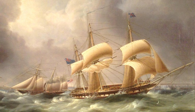 James Edward Buttersworth - American Steam Schooner Meets British ...