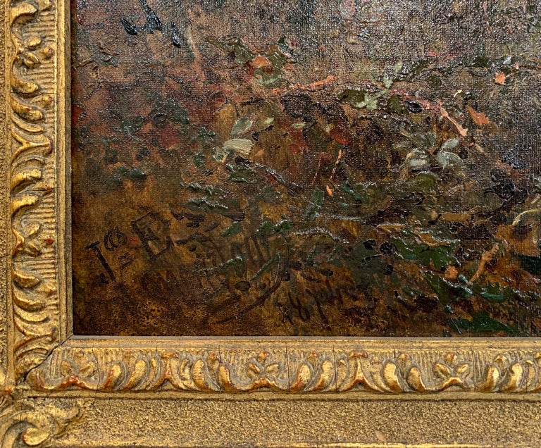 James Edwin Meadows - 19th Century English Oil Painting "The Gleaners ...