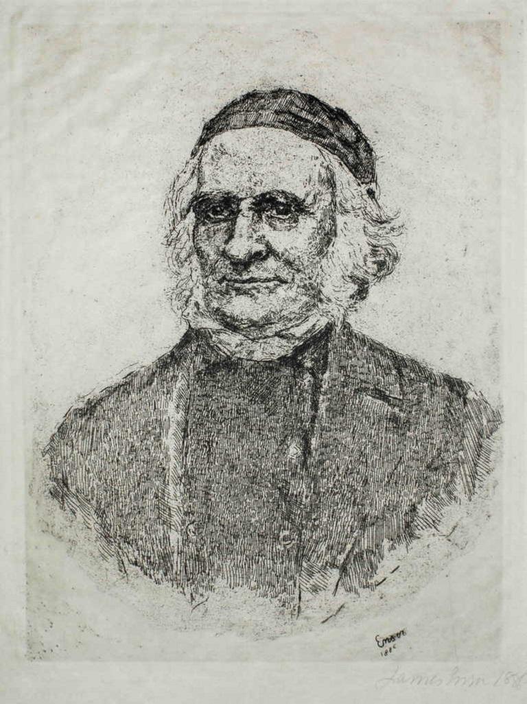James Ensor - Frise, the Swedish botanist - Original Etching y James ...