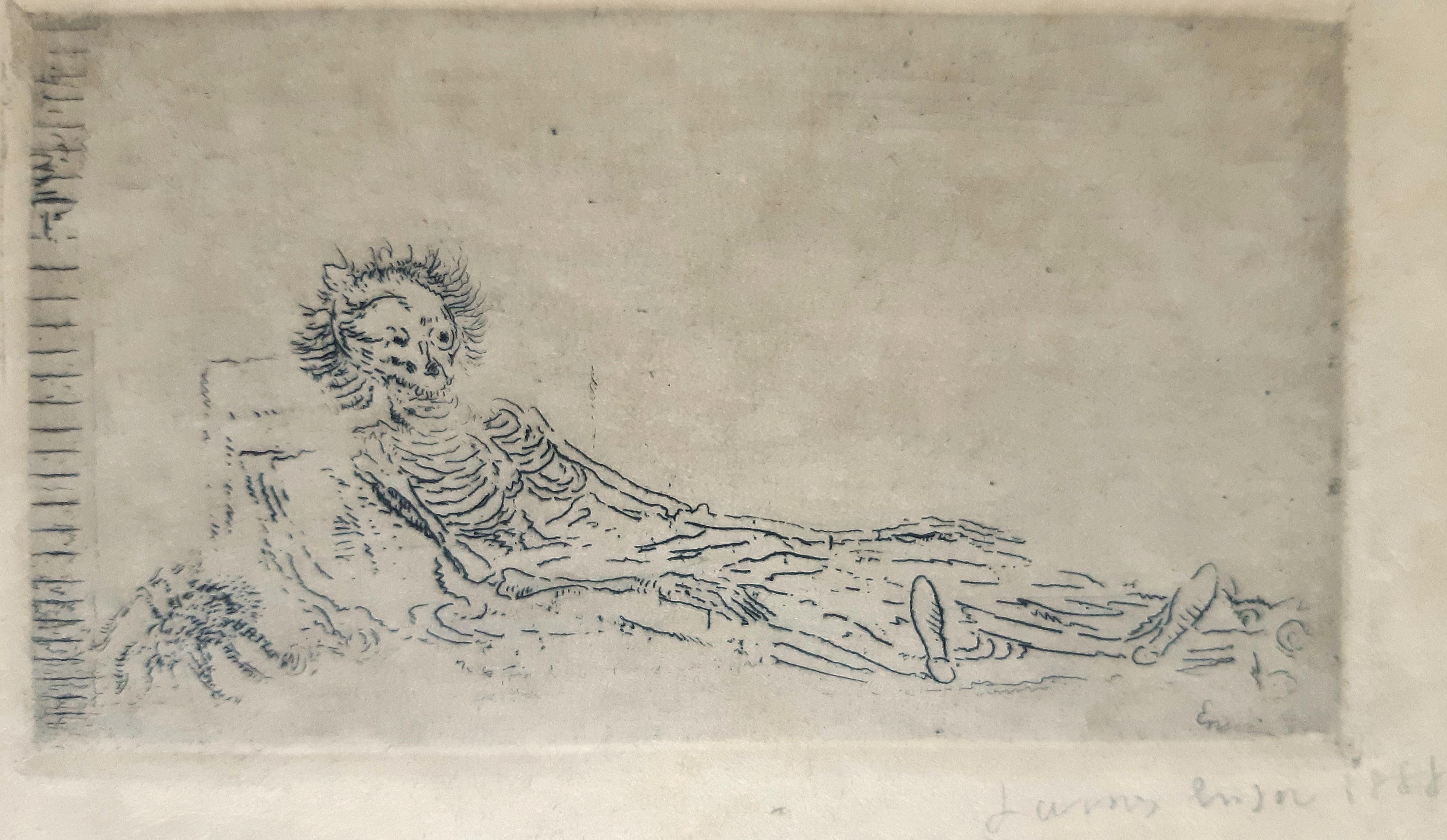 James Ensor - Lisière du Petit Bois, Ostende - Original Etching by ...