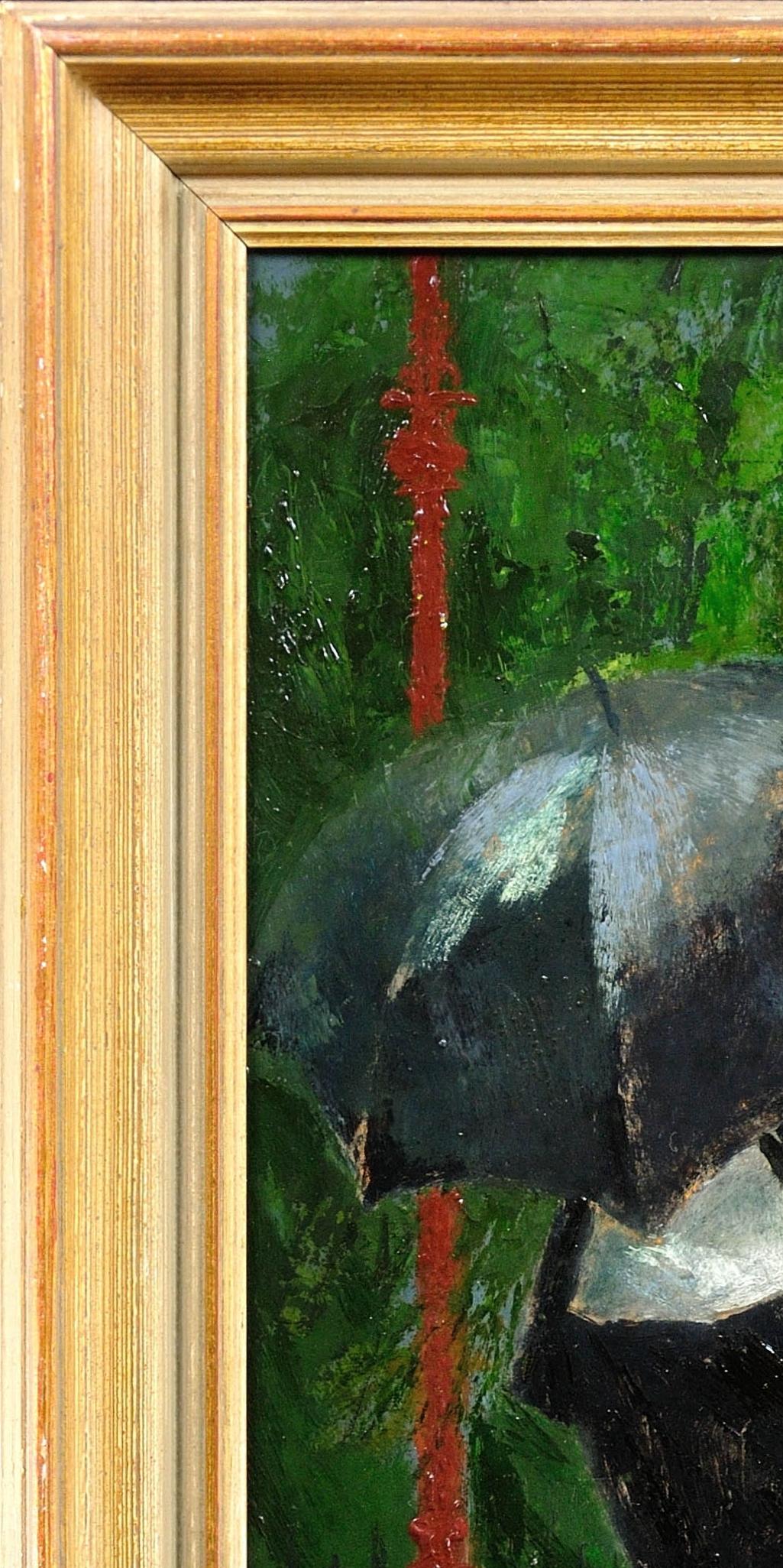 James Fitton - Nun and Schoolgirl in the Rain.James Fitton.Original Oil ...