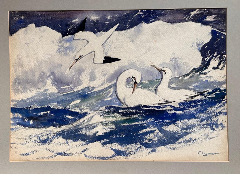 James Floyd Clymer - Sea Birds in Surf For Sale at 1stDibs