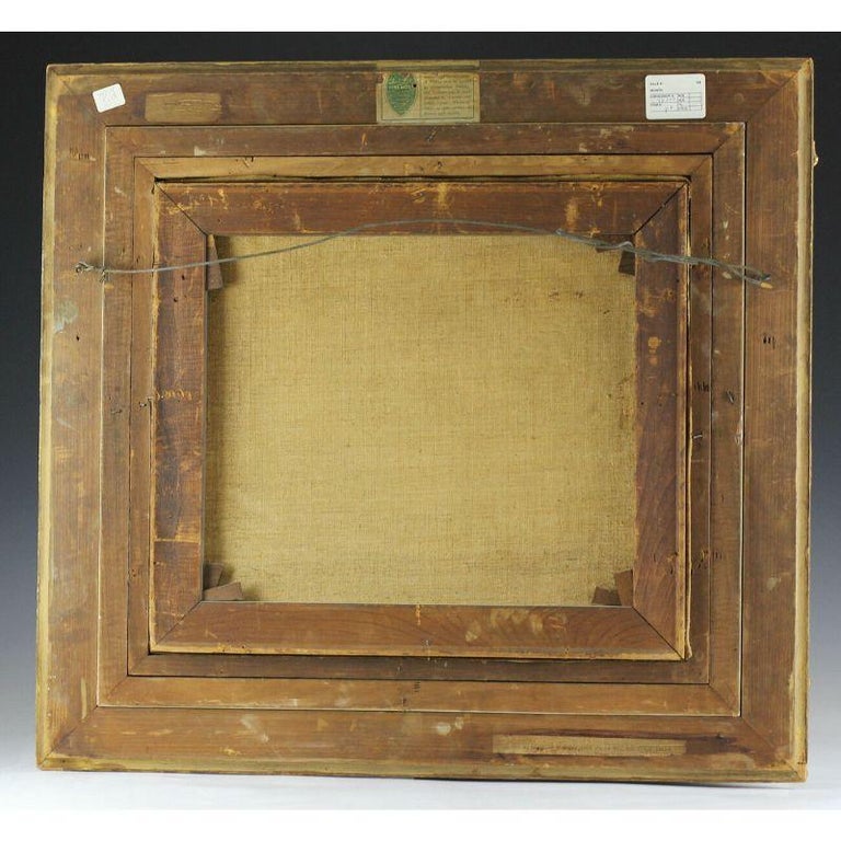 James Gale Tyler Oil Painting Landscape with River Town For Sale at 1stDibs