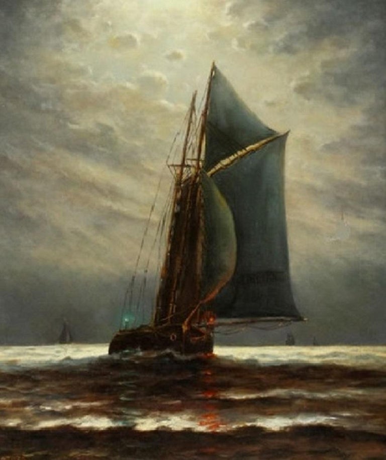 James Gale Tyler - Moonlight Sailing For Sale at 1stDibs