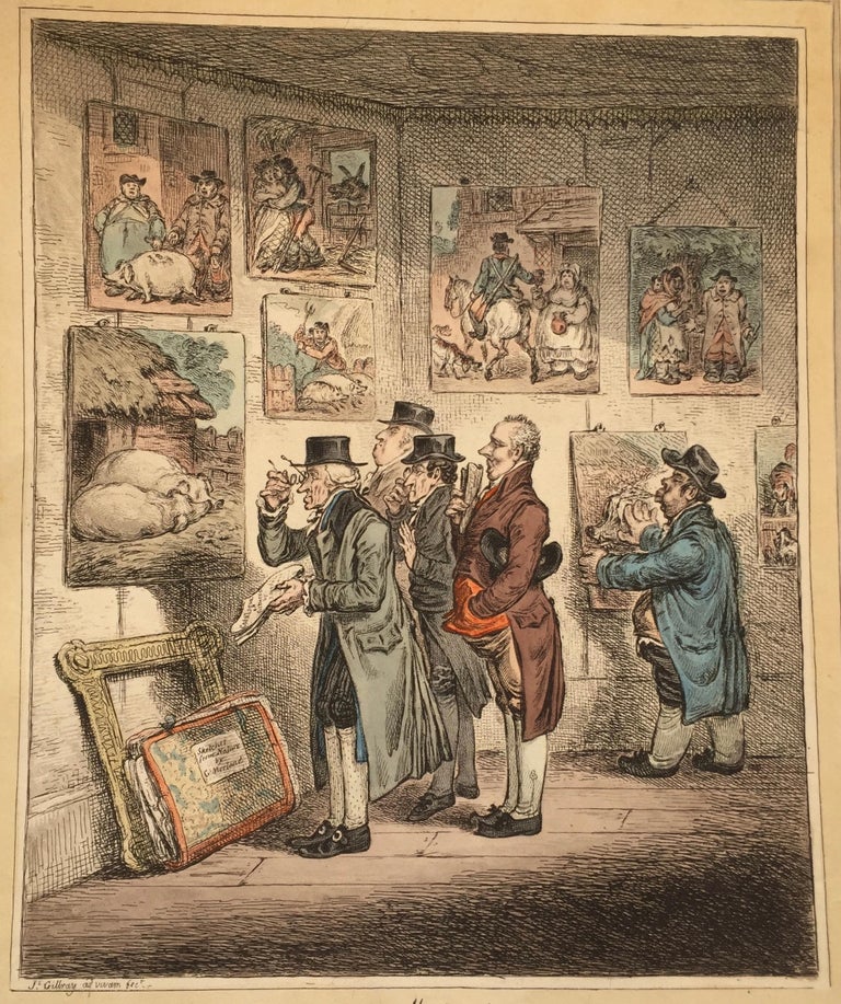 James Gillray - Connoisseurs Examining a Collection of George Morland ...