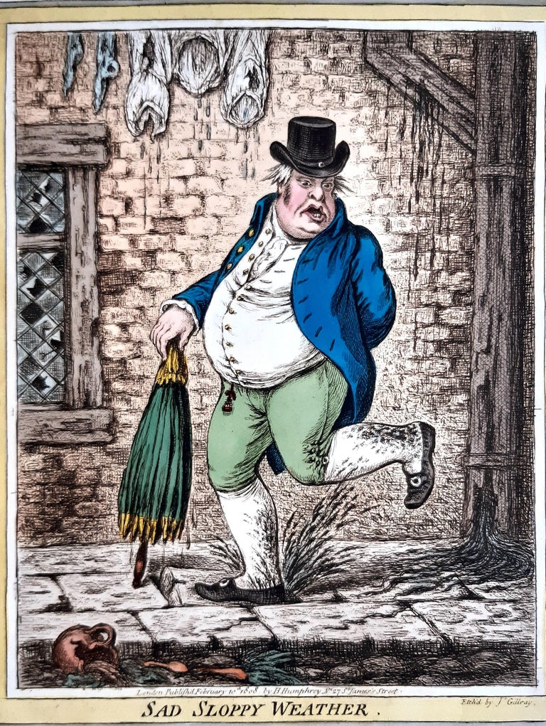 James Gillray - Delicious Weather - Complete Series of 5 Hand-colored ...