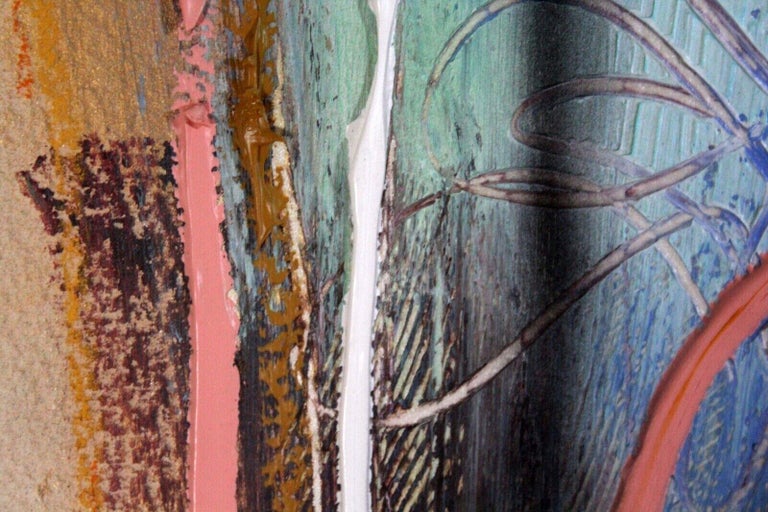 James Groody Neon Talks Abstract Acrylic Mixed Media Painting on Paper ...