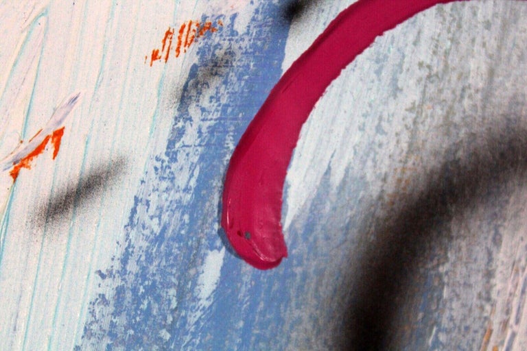 James Groody Neon Talks Abstract Acrylic Mixed Media Painting on Paper ...